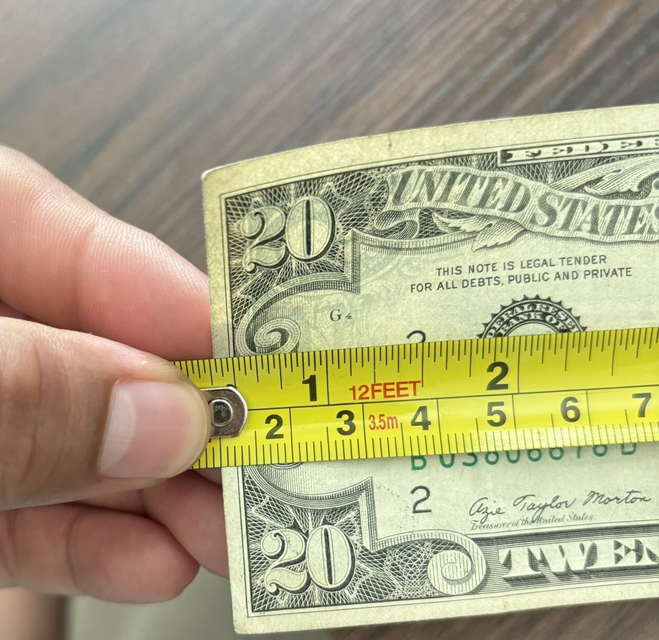 1977 $20 Dollar Bill Printing Error Twenty Dollar Note Misaligned ...