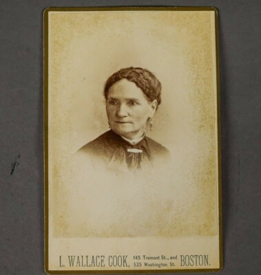 Cabinet Card Older Woman Gold Rim Boston Massachusetts Photo by L ...