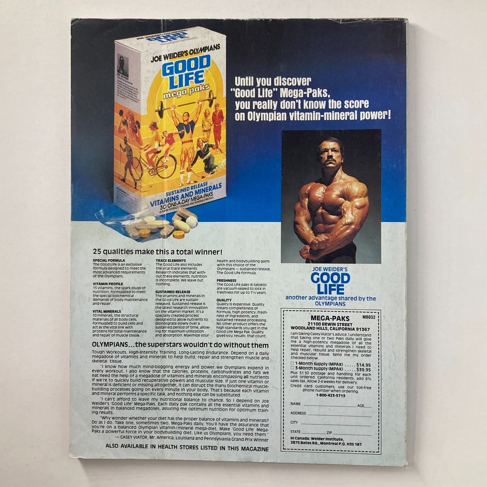 Joe Weider's Muscle & Fitness Magazine July 1980 Chris Dickerson Cover ...