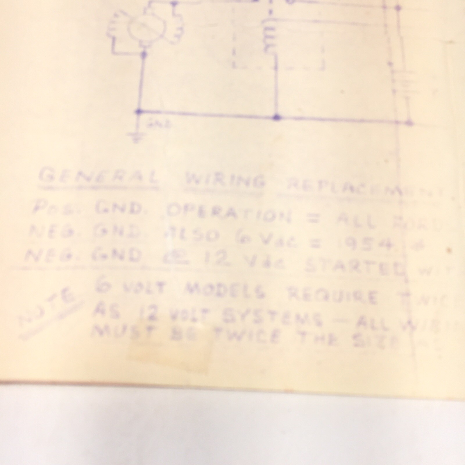 1954 Ford V8 Blueprint Schematic For Electrical Wiring Firing Order ...