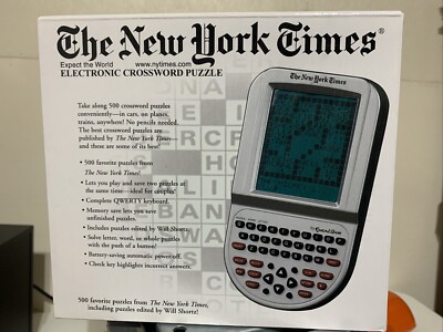 New York Times 500 Electronic Crossword Puzzle Excalibur Handheld w/ Will Shortz | eBay