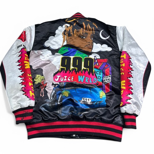 Juice WRLD Satin Bomber Jacket Adult Size Medium AOP Embroidered ...