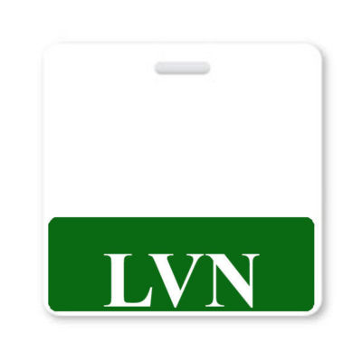 LVN Badge Buddy with Green Border - Licensed Vocational Nurse ID Badge ...