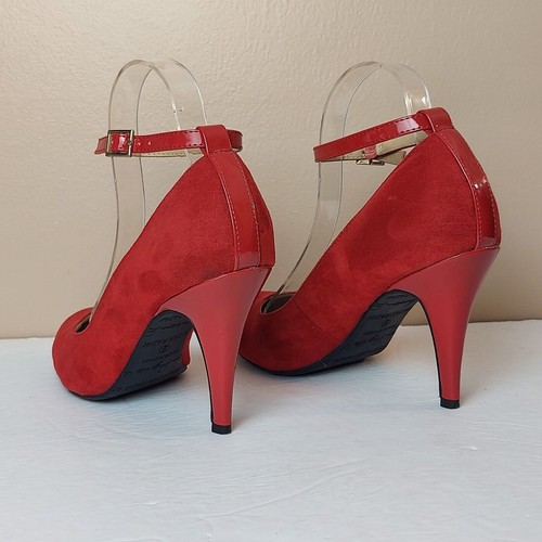 American Rag Cie AR Foxy Womens Sz 9 (M) Red Faux Suede 3.75" Heels ...