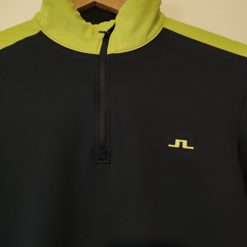 J Lindberg 1/4 Zip Jumper sweatshirt JL Navy green medium Garry mid ...