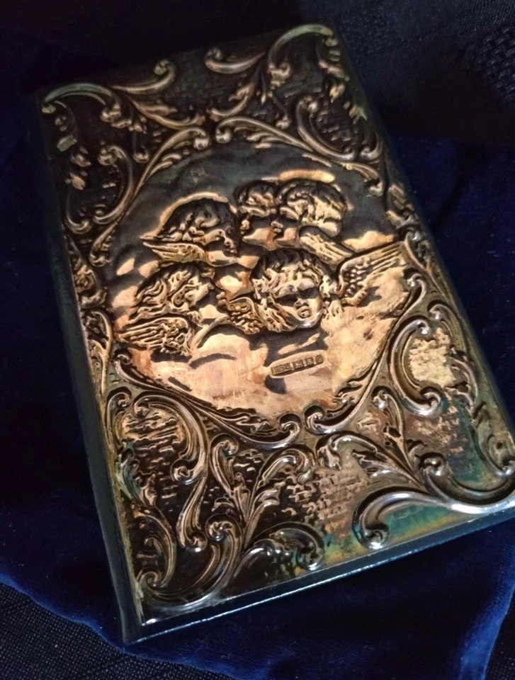 Sterling Silver Cherub Covered Address Book Hallmarked Keyford Frames ...