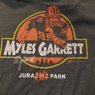 Myles Garrett shirt XXL Jura"SACK" Park GV Art Design Cleveland Browns ...