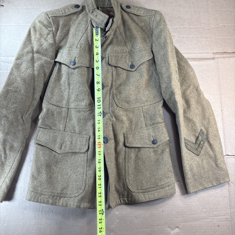 WW1 US Army Button Service Vintage Wool Jacket Military 44B83 | eBay