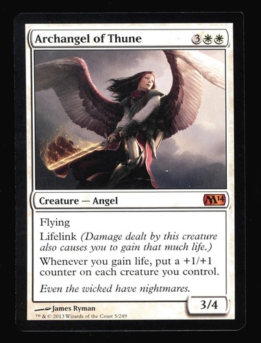 Archangel of Thune - Miscut Corner - Core Set 2014 M14 - MTG | eBay