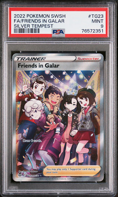 PSA 9 Friends in Galar TG23 Full Art Trainer Pokemon Card Silver ...