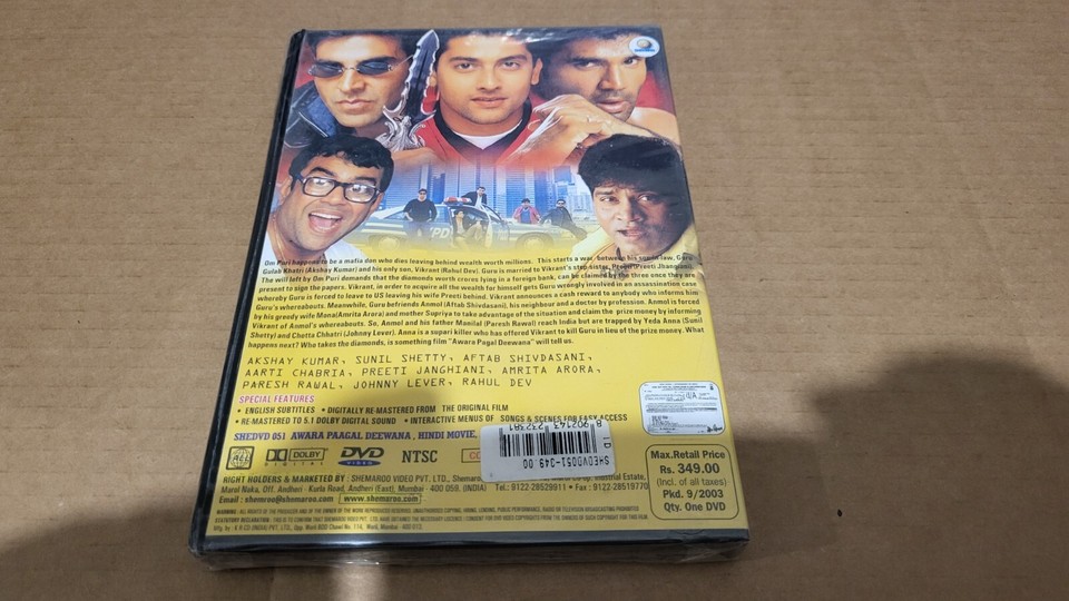 Awara Paagal Deewana - Anu Malik- BRAND NEW BOLLYWOOD DVD SEALED | eBay