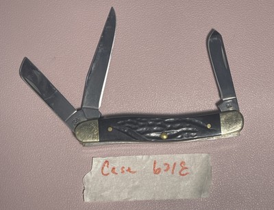 Case XX 6318 SS Rough Black Jigged Medium Stockman Pocket Knife Made in ...