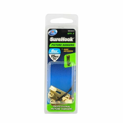 Zenith 6 / 15kg Brass Plated SureHook Picture Hanger - 3 Pack | eBay