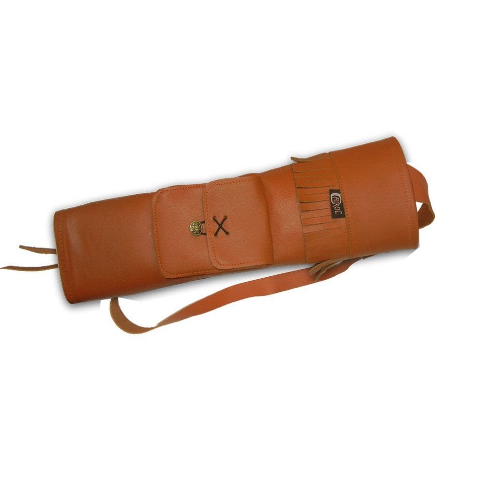 LONGBOW/HORSE BOW/RECURVE/COMPOUND BOW LEATHER SHOULDER BAG BACK ARROW ...