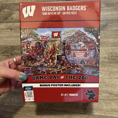 You the Fan Wisconsin Badgers Game Day At The Zoo 500 PC Puzzle Sealed ...