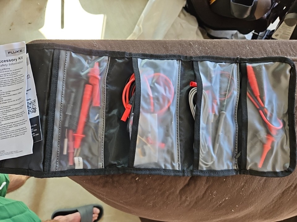 Genuine Fluke Multi-Meter Accesory Kit with Test Leads Probes Clips | eBay