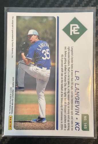 2024 Panini Prospect Edition L.P. Langevin Prospect Ticket Holo Auto | eBay