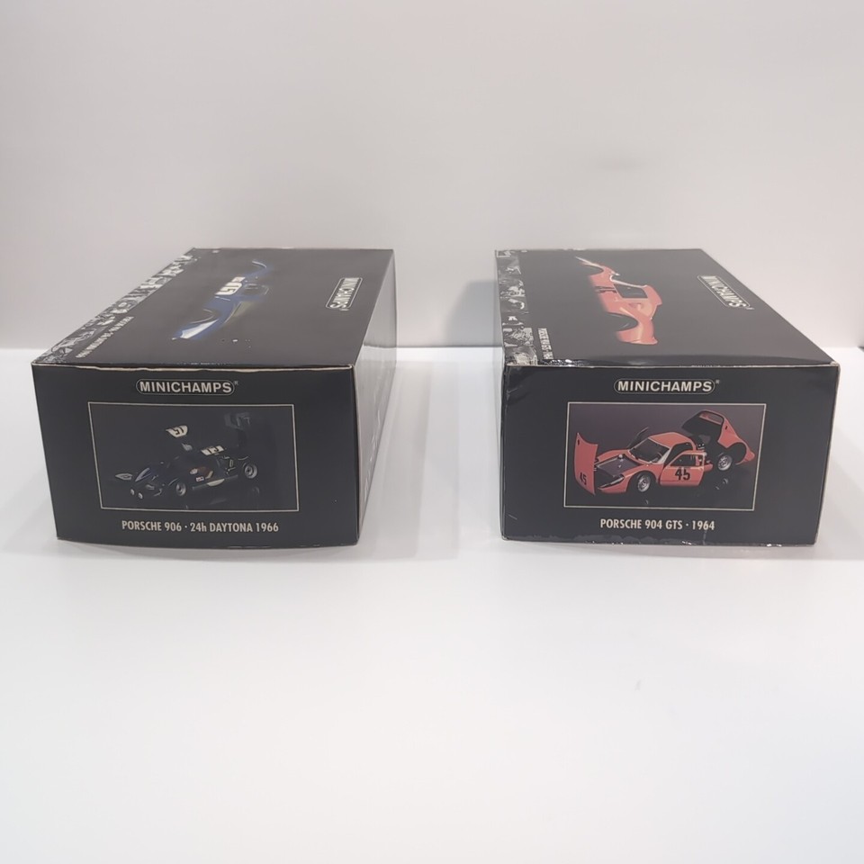 Minichamps Porsche 906 #15 1966 Daytona 24 Hrs 904 GTS #45 1964 Lot (2 ...