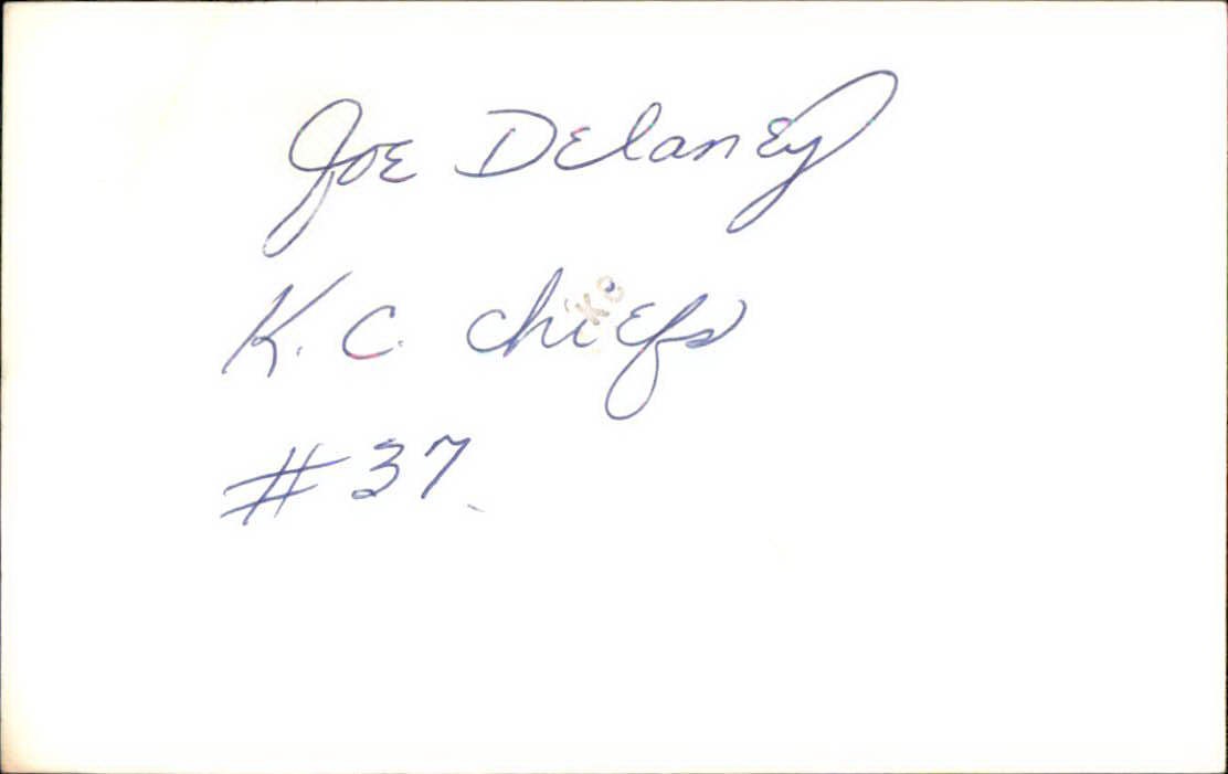 Joe Delaney Signed 3x5 Index Card Cut d.83 Chiefs Autograph Den | eBay