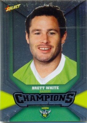 2011 NRL SELECT CHAMPIONS SILVER PARALLEL SP40 Brett White - Canberra ...