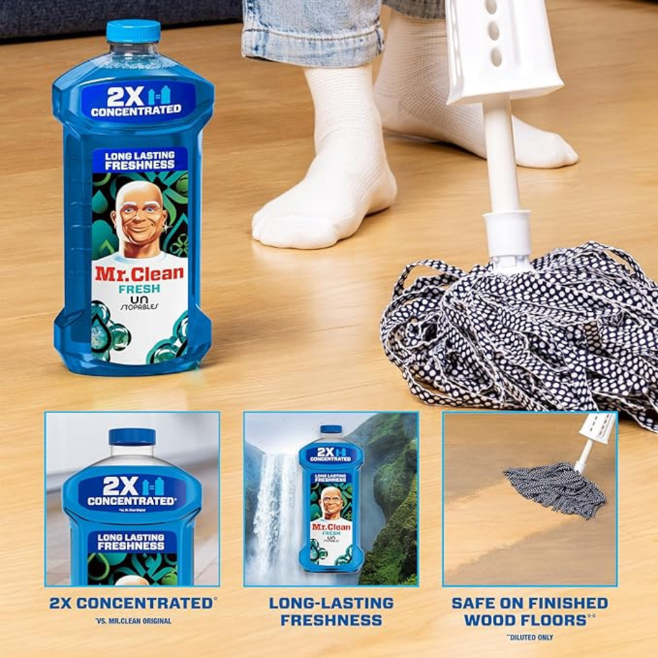 Mr. Clean 2X Concentrated Multi Surface Cleaner with Unstopables Fresh ...