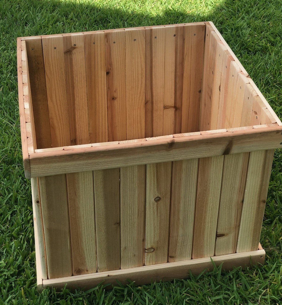 Custom Built 20"x20"x17" Square Western Red Cedar Planter Box | eBay