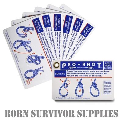 PRO-KNOT KNOT TYING CARDS - Pocket Sized Tying Guide Book Card Fishing ...