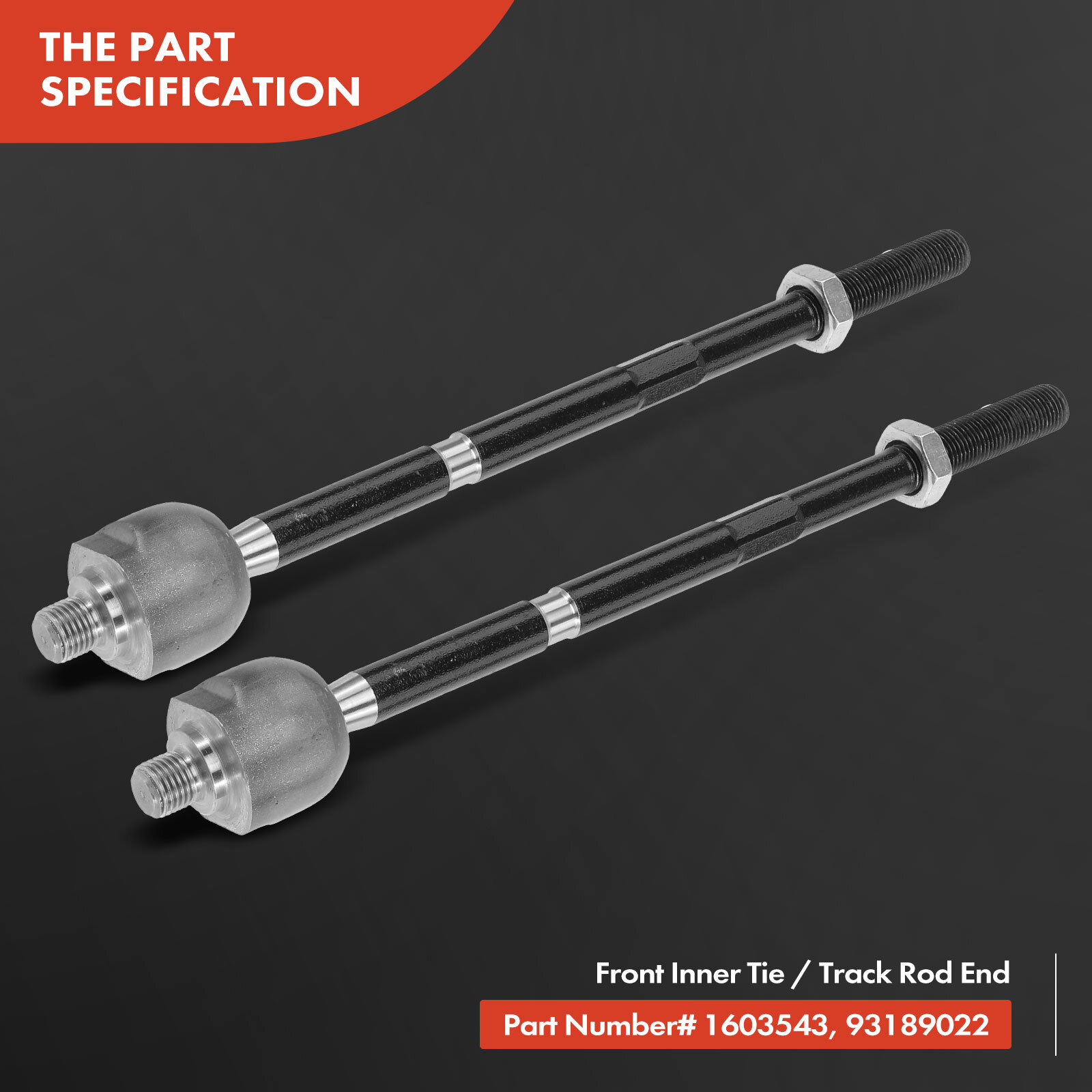 2x Tie / Track Rod Ends Front Inner for Alfa Romeo MiTo Fiat Punto Opel ...