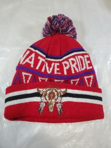 Native Pride Beanie Red Embroidered One-Size EUC | eBay