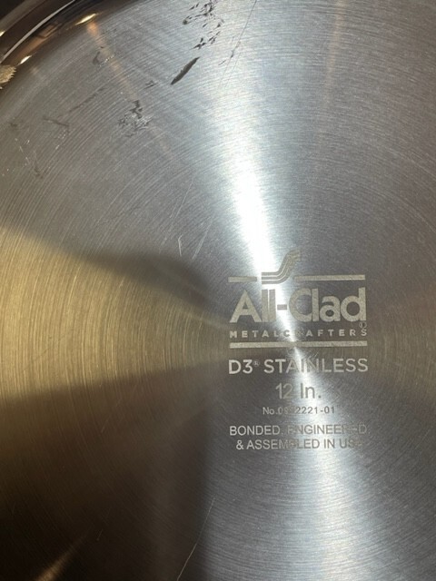 All-Clad D3 Stainless Steel 3-Ply Bonded 12- inch Fry-Pan (DENT) | eBay
