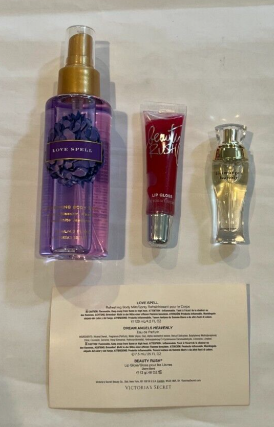 VS Heavenly EDP Spray 0.25oz, Love Spell Body Mist 4.2 oz., Beauty Rush ...