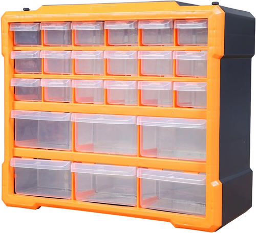 Torin BIG RED AG2260R 24-Drawer Plastic Storage Cabinet Organizer ...