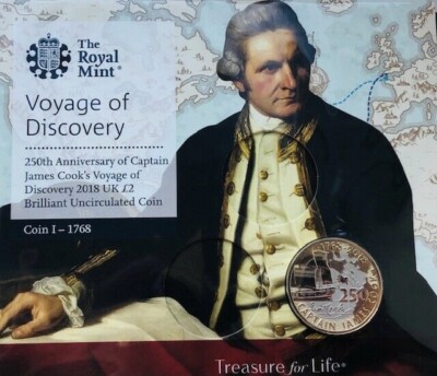 Captain James Cook Voyage of Discovery full set of 3 x £2 coins (2018 ...