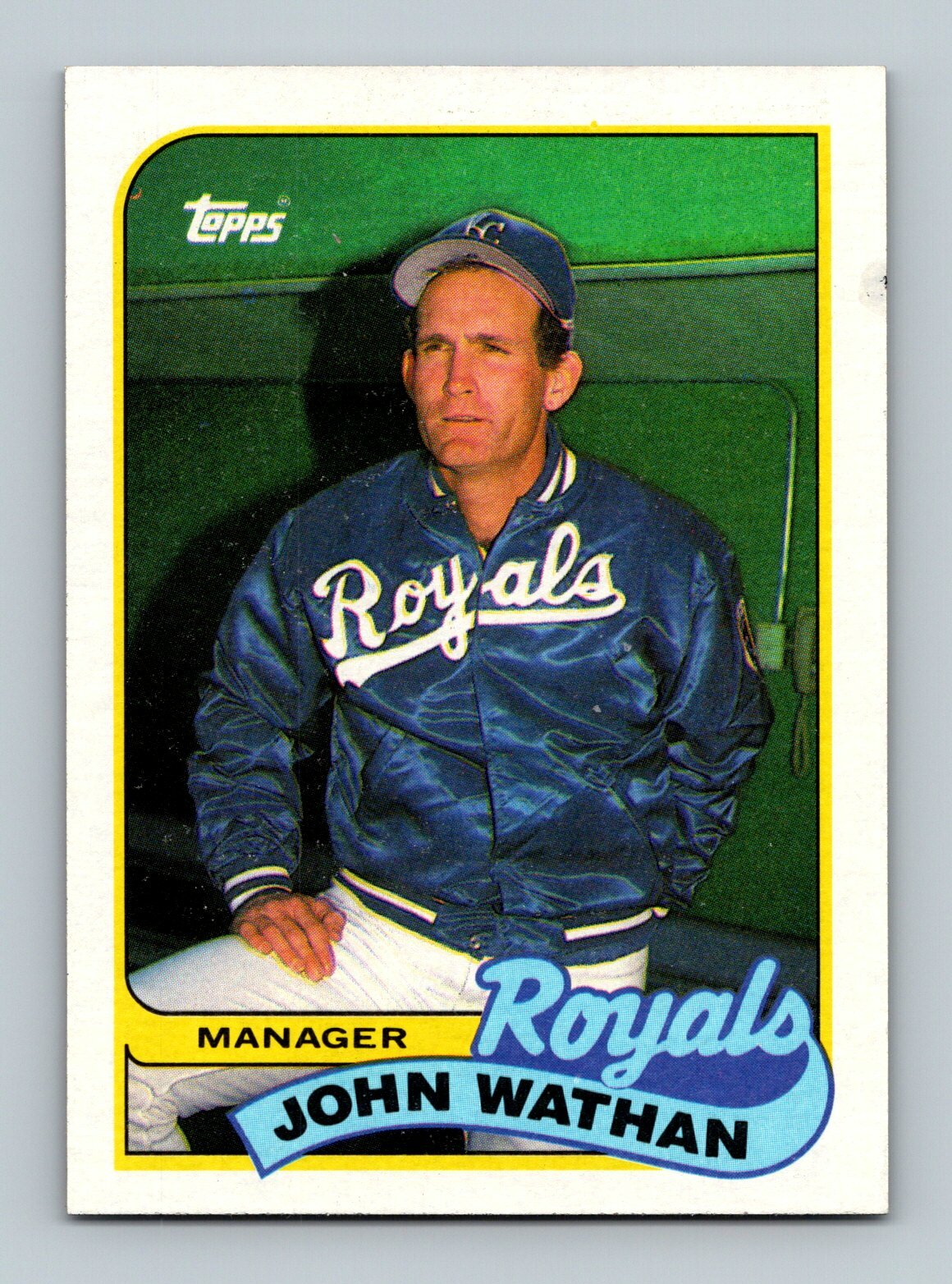 1989 Topps Baseball Card #374 John Wathan Royals Checklist | eBay