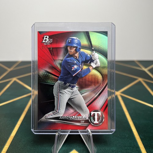 Aaron Zavala Bowman Platinum Red Parallel /10 Texas Rangers-Prospect ...