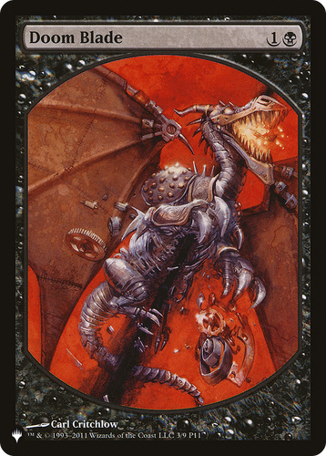 Doom Blade (Player Rewards Textless The List) Promo NM Special CARD ...