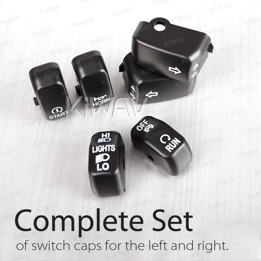 Switch Cap Kit (6pcs) Black fits Harley '02-'03, '05-'07 Sportster 883R ...