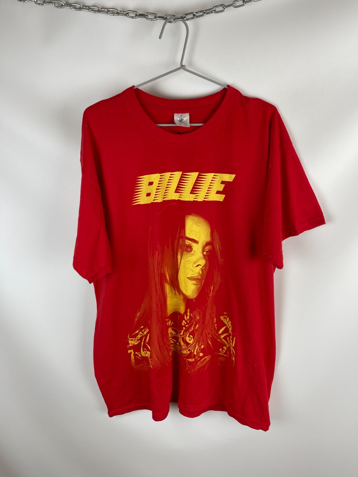 Billie Eilish big portrait logo hype band tee shirt - Gem