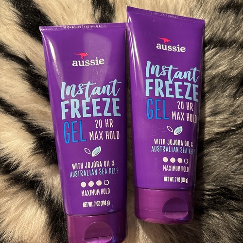 Aussie Instant Freeze Hair Gel with Jojoba Oil & Sea Kelp 7oz 20hr Max ...