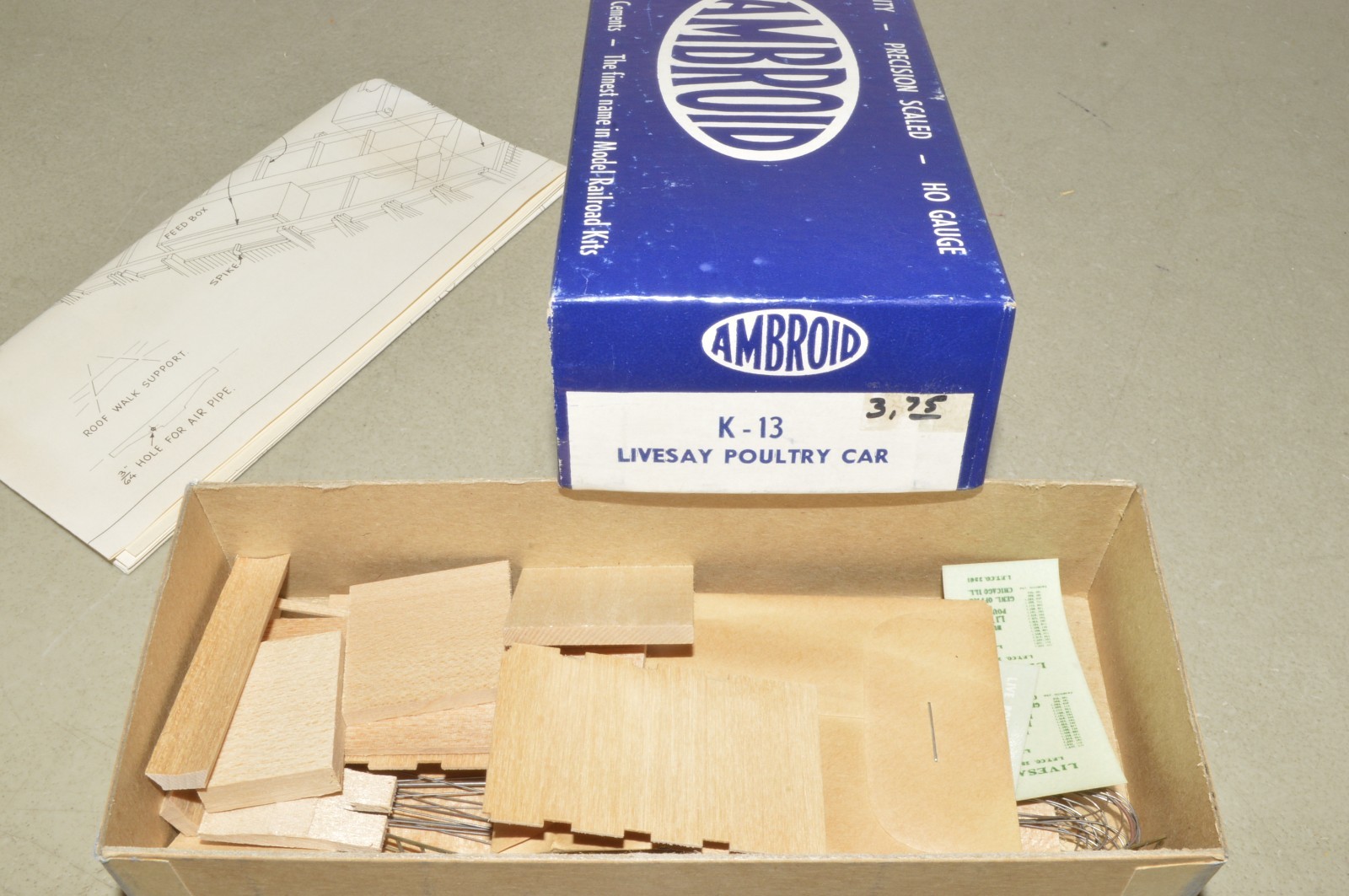 HO scale vintage Ambroid K-13 Livesay Poultry car wood KIT | eBay