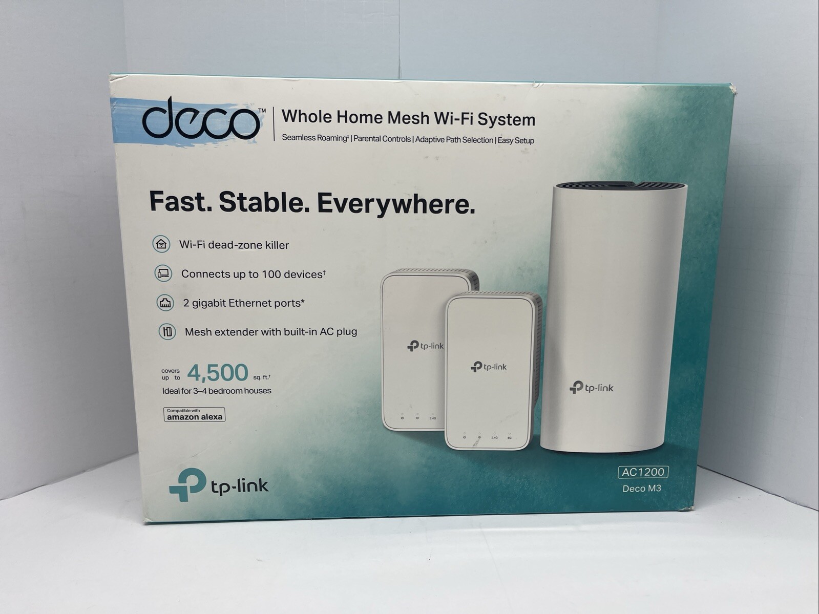 TP-LINK AC1200 Whole Home Mesh WiFi System Deco M3(3-pack) 840030700354 ...