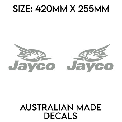Jayco 420mm Medium Grey Set of 2 Caravan Camper Vinyl Decal Stickers | eBay