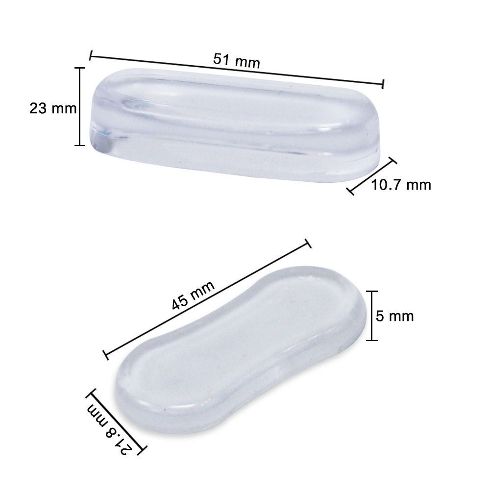 5Pieces Silicone Toilet Seat Bidet Transparent Spacers Replacement ...