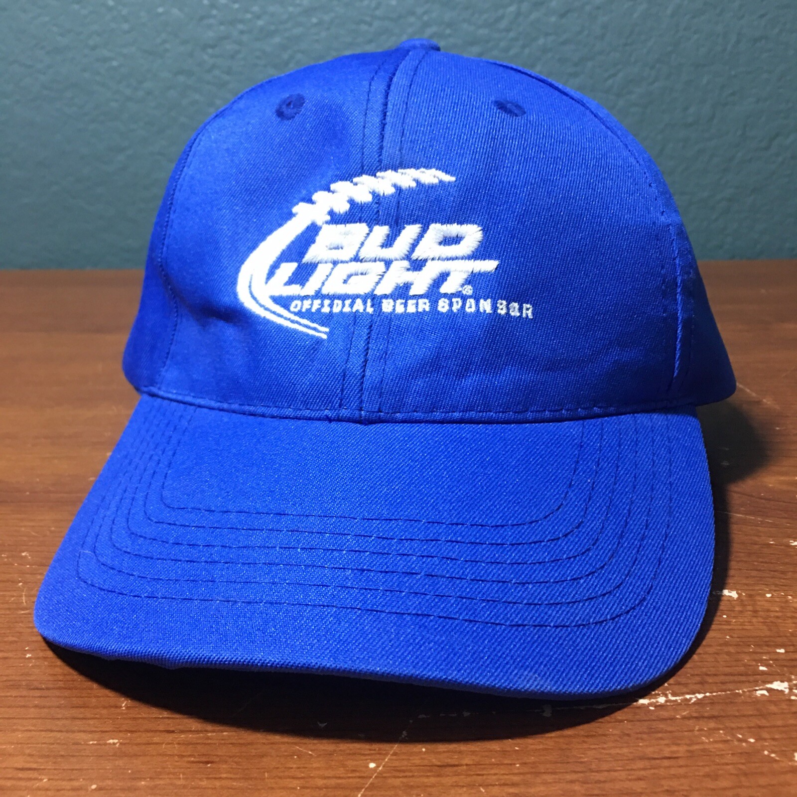 Vintage Apollo USA Bud Light cap adjustable back -Blue - Gem