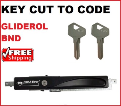 2 x B&D Garage Roller Door lock Keys Cut To Code Number Firmadoor key ...
