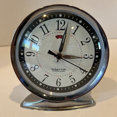 Sterling and noble Keywind Alarm Clock EUC | eBay