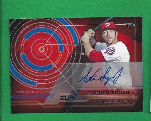 2014 Topps Trajectory auto STEVEN SOUZA Washington Nationals autograph ...
