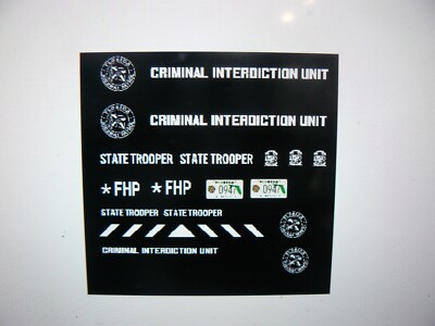Florida Highway Patrol Drug Interdiction Patrol Car Decals 1:24 | eBay
