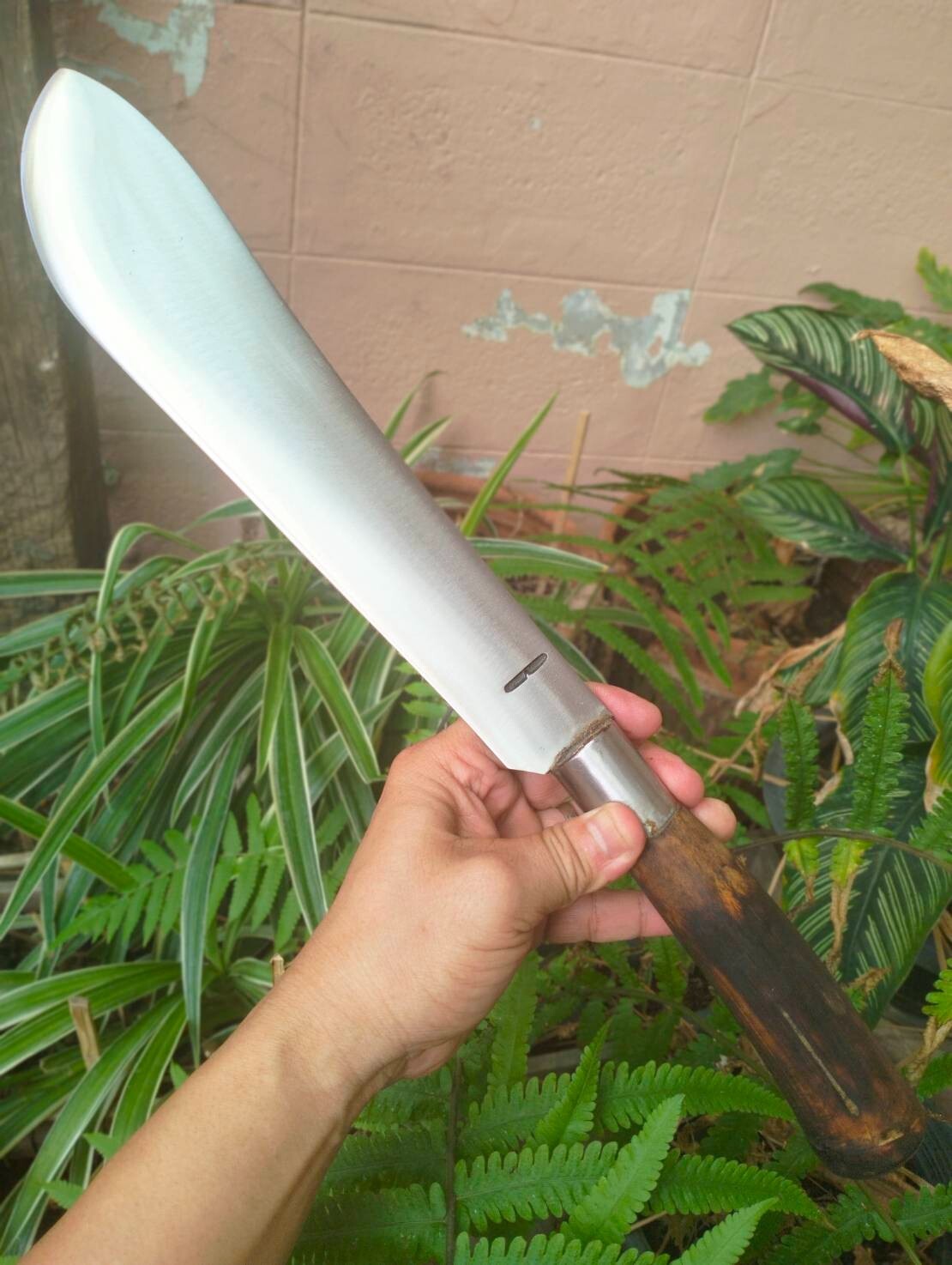 Handmade Nessmuk Machete Thai E-nep knife 11.6”forged blade,Bamboo ...