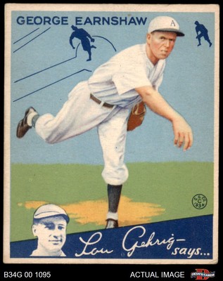 1934 Goudey #41 George Earnshaw White Sox 4 - VG/EX | eBay